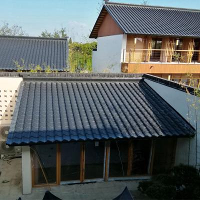 China Durable And Classic Japanese Style Roof Shingle Antique Ceramic Roof Tiles 310*310mm for sale