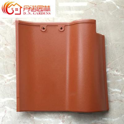 China Waterproof Natural Clay Matte Black Glazed Ceramic Roof Tile Spanish Red Roof Tiles for sale
