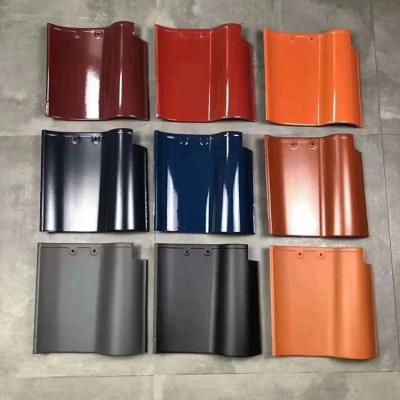 China Spanish Ceramic S Type Roof Tile For Western Style Building Roof Villa Hotel for sale