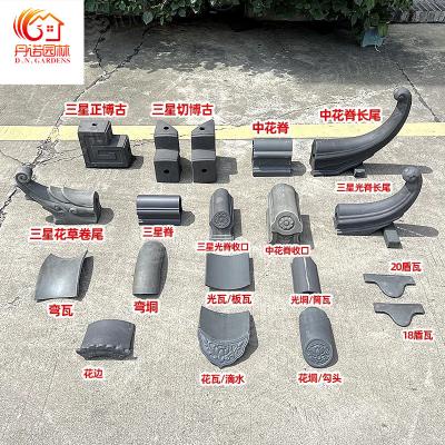 China Premium Chinese Grey Clay Roof Tiles Handcrafted Elegance For Traditional Asian Roofs for sale