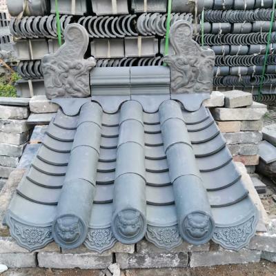 China Classic Grey Clay Roofing Tiles Durable Fireproof Eco Friendly Roof Solution for sale