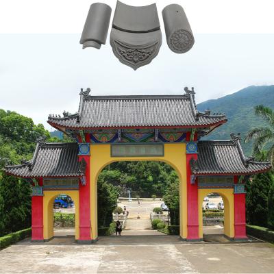 China Durable Matte Grey Clay Roof Tiles Classic China Style With Modern Resilience for sale