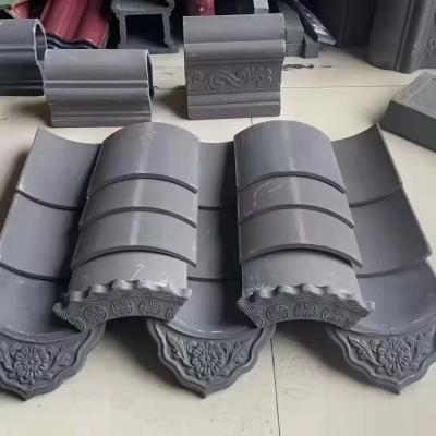 China Customized Chinese Clay Drip Tiles Pattern Design Monastery Roof Material for sale