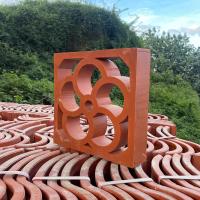 China Terracotta Jali Breeze Block Decorative Tiles Exterior Wall Building Brick 200*200mm for sale