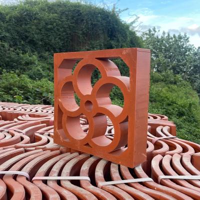 China Terracotta Jali Breeze Block Decorative Tiles Exterior Wall Building Brick 200*200mm for sale