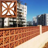 China Garden Wall Bricks Red Hollow Blocks Decorative Perforated Bricks For Fences for sale
