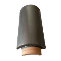 China Ancient Clay Glazed Chinese Traditional Building House Roof Tiles Dark Grey for sale