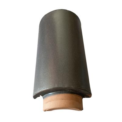 China Ancient Clay Glazed Chinese Traditional Building House Roof Tiles Dark Grey for sale