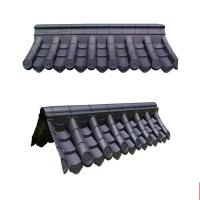 China Cheap Price PVC Resin Plastic Chinese Antique Roof Tile For Decoration for sale