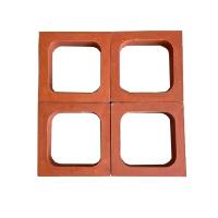 China Terracotta Wall Breeze Blocks Heat Insulation 800 Centigrade Red Brick School Building Decoration Material for sale
