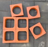 China Terracotta Wall Breeze Blocks Heat Insulation 800 Centigrade Red Brick School Building Decoration Material for sale
