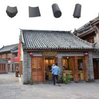 China Traditional Chinese Temple Clay Roofing Tiles Accessories 6% Water Absorption For Traditional Building Material for sale