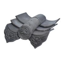China Traditional Chinese Temple Clay Roofing Tiles Accessories 6% Water Absorption For Traditional Building Material for sale