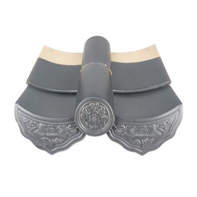 China 80 Pcs Chinese Traditional Style Grey Matte Finish Clay Roof Tiles Long Lasting For Dream House for sale