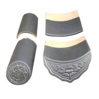 China 80 Pcs Chinese Traditional Style Grey Matte Finish Clay Roof Tiles Long Lasting For Dream House for sale
