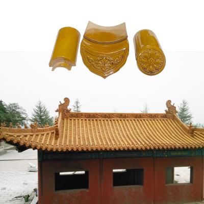 China Handmade Sintered Japanese Buddhist Temple Roof Traditional Chinese Ceramic Tiles for sale