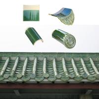 China Glazed Tiles For Traditional Design Of Green Color Roof In Chinese Temple for sale