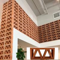 China Air Block Wall Panels Interior Decoration Material Facade Tiles Perforated Red Bricks for sale