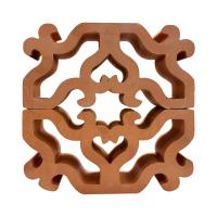China Construction Clay Red Breeze Block Decorative Perforated Bricks Wall Partition for sale