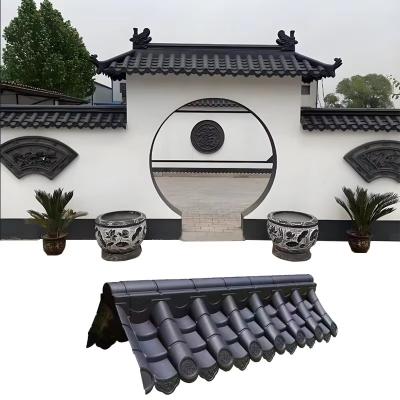 China Chinese Traditional Roof Plastic Light PVC Tiles for Garden Wall Fence for sale