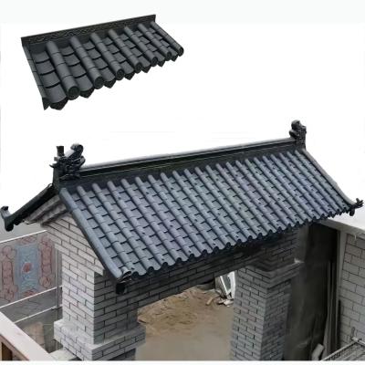 China Light Weight Pvc Synthetic Roof Tile Japan House Oriental Style Building for sale