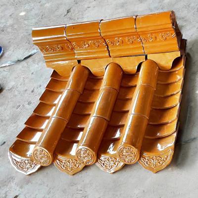 China Traditional House Temple Decorative Asian Glossy Chinese Roof Tiles Ceramic for sale