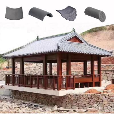 China Tea House Roofing Material Ancient Clay Chinese Style Awning Tiles Roof for sale