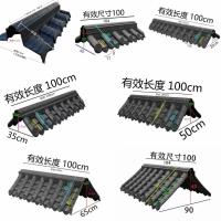 China Chinese Roofing Covering Plastic Sheet Traditional ASA Roof Tiles Ornaments for sale