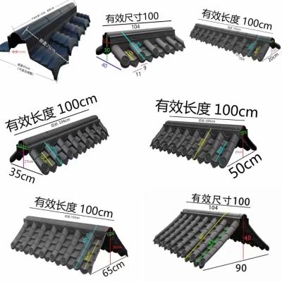 China Chinese Roofing Covering Plastic Sheet Traditional ASA Roof Tiles Ornaments for sale