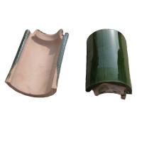 China Half Round Hollow Ceramic Clay Roof Tile Glazed for Chinese Roof for sale