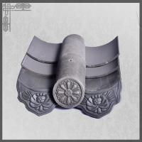 China 20*20cm Cheap roof tiles Chinese antique style clay flat tile pan tile eaves tiles for Chinese house for sale