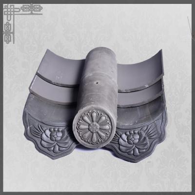 China 20*20cm Cheap roof tiles Chinese antique style clay flat tile pan tile eaves tiles for Chinese house for sale