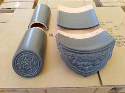 China Traditional Chinese House Grey Glazed Clay Roof Tiles For Hotel Restaurant Shop Covering for sale