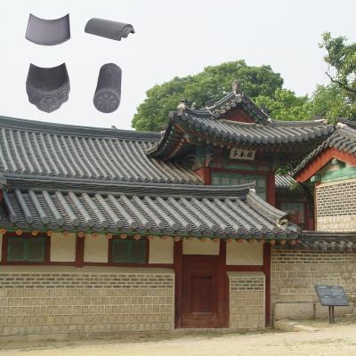 China Korean Traditional Roof Tiles House Building Material Asian Clay Hanok Tile for sale