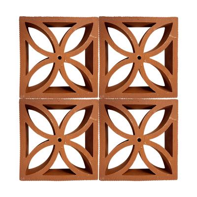 China Good Sale Ourdoor Garden Wall Cladding Terracotta Clay Lattice Bricks Fence Blocks for sale