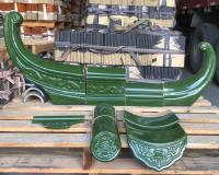 China Chinese Tiles Traditional Ceramic Roof Green Glazed Color with Cultural Connotation for Garden Pavilion for sale