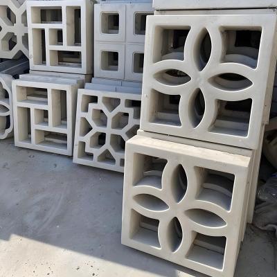 China Classical Design Natural White Breeze Blocks Concrete Garden Wall Screen Tiles Decorative Perforated Bricks for sale
