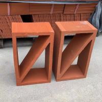 China Hot Sale Pure Terracotta Fired Decorative Wall Panels Outdoor Red Brick Breezeway Blocks for sale
