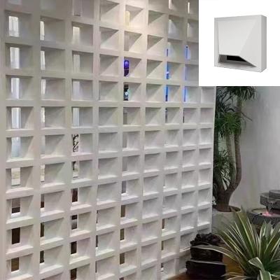 China Hollow Concrete Wall Interior And Exterior Fence Decor Cement Breeze Block Minimalist Slat Concrete Screen Block for sale