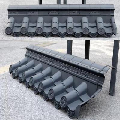 China Chinese Roofing Covering Plastic Sheet Traditional Polypropylene Roof Tiles Ornaments for sale