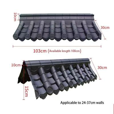 China Plastic Chinese Roof Tiles Lightweight Building Material Wall Tiles Roof Sheet for Old Chinese Roof for sale