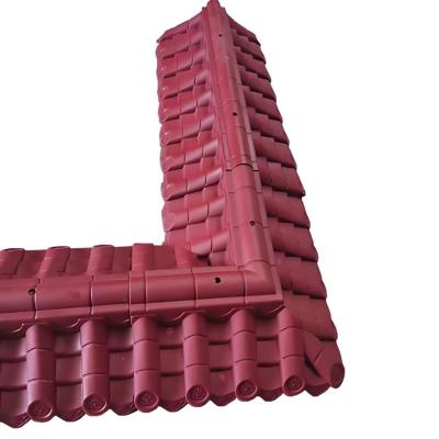 China Chinese Style Garden Shed Roof Plastic Sheet Decorative Artificial Resin PP Antique Roof Tiles for sale