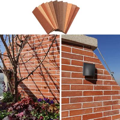 China Clay Red Bricks Split Brick Wall Facing Cladding Faux Decoration Outdoor for sale