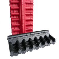 China Synthetic Roof Tiles Lightweight Plastic Roof Tiles Pan Tile Sheets Grey&Red Shed Cabins Stables Garages for sale