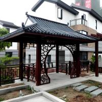 China Antique PVC Roof Tile Wall Fence Double Sided Chinese Traditional Roof Plastic for sale