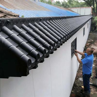 China 3D Antique Eaves Roof With Shelf Asian Chinese Style Plastic Roof Tiles Easy Installation for sale