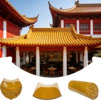 China China Glazed Clay Roof Tile Manufacture Chinese Style Yellow Glazed Tile Antique Roofing for Courtyard Palace Restoration for sale