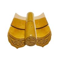 China Building Material Ancient Style Glazed Roof Tiles Golden Roof Shingles for Temple Monastery Building for sale