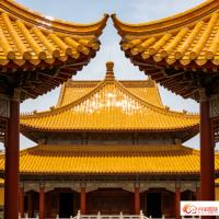 China Building Material Ancient Style Glazed Roof Tiles Golden Roof Shingles for Temple Monastery Building for sale