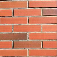 China Red Split Face Clay Brick Veneer 240*60mm Extruded Fired Facade Tile for Exterior Wall Cladding Commercial & Residential Facades for sale